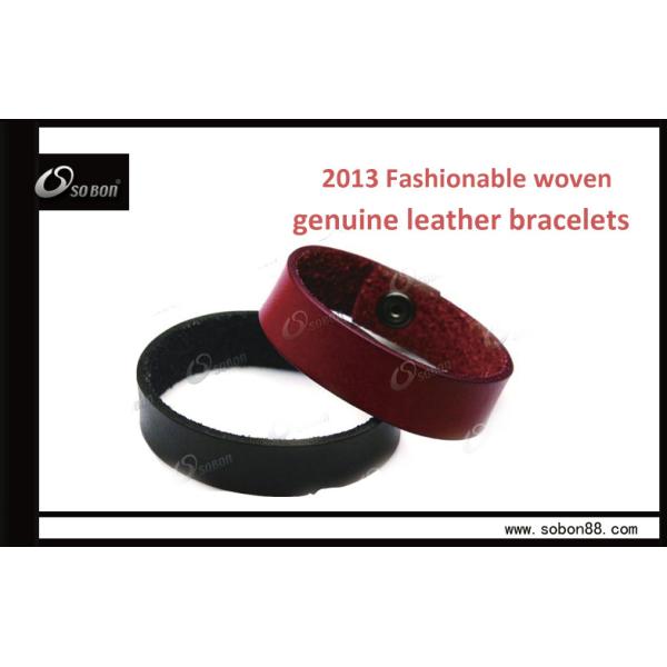 Quality Hot Sale adjustable personalized fashion custom leather bracelets for sale