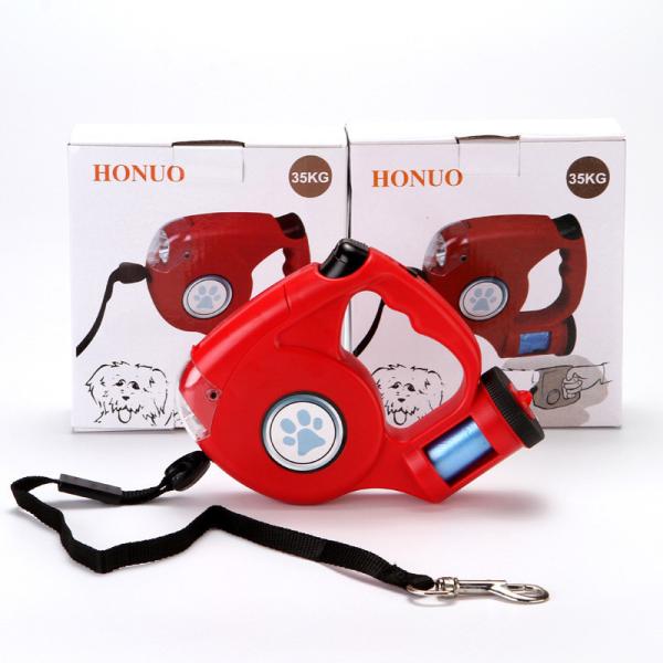 Quality Pet Leash LED Flashlight Retractable Design Garbage Universal Cleaning poop bag for sale