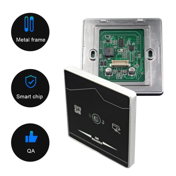 Quality Tempered glass QR Code Reader Access Control Wiegand Proximity Card Reader for sale