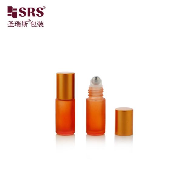 Quality 5ml Cute Empty Roller Steel Ball Perfume Essential Oil Bottles Roll On Bottle for sale