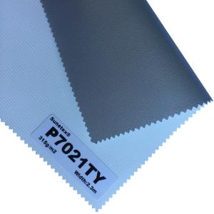 Quality Silver Coating Fire Retardant Window Blinds Fabric 320g/M2 for sale