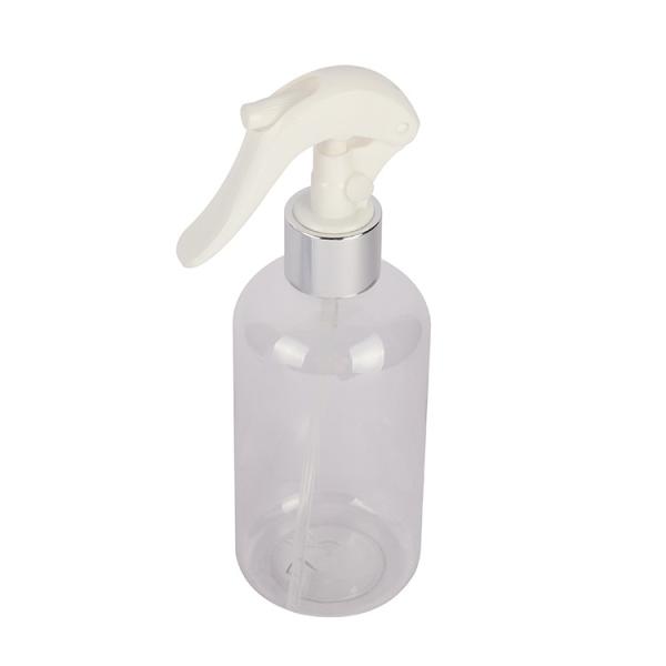 Quality Luxury Transparent Spray Bottle Round Shoulder PET Anodized Aluminum Trigger for sale