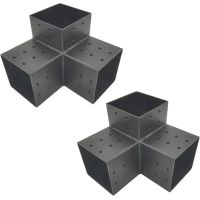 Quality 2mm 3mm 4x4 Post 3 Way Bracket Metal Fabrication Products Outdoor Decorative for sale