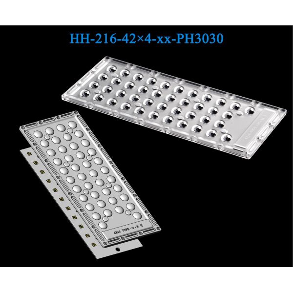 Quality 290*126mm Size 168pcs 3030LEDs Waterproof Uniform Light Output Street Lighting Lens for sale