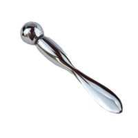 Quality Eye Massage Cream Cosmetic Gold Metal Spoon And Spatula Facial Massager Roller for sale