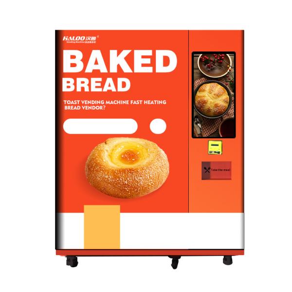Quality CE Certified Automated Baked Bread Vending Machine 4G Wifi Network for sale