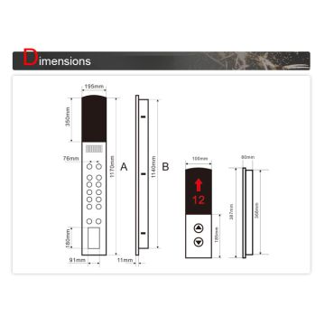 Quality Customized Elevator Cop Lop LCD Display Panel / Lift Car Operating Panel for sale