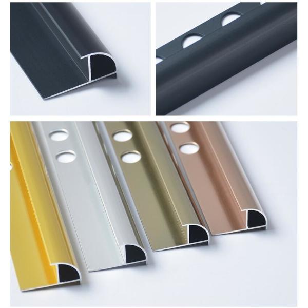 Quality Durable Aluminium Tile Edge Trim Protection Silver Color Tile Strip for sale