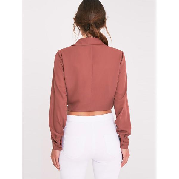 Quality Latest Fashion Ladies Wrap Blouse With Tie for sale