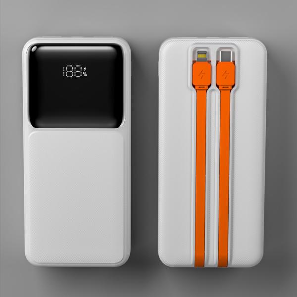 Quality Lightning Built In Cable Power Bank Portable Power Bank With Built In Cable CE for sale