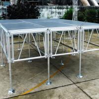 Quality Assembly 4'x8' Adjustable Event Stage Platform with Black and Customized Design for sale