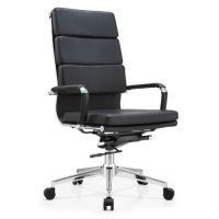 Quality Office Leather Office High Back Chair Executive Wooden Frame Office Chair for sale