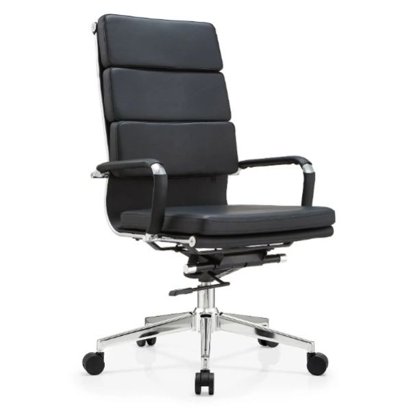 Quality Office Leather Office High Back Chair Executive Wooden Frame Office Chair for sale