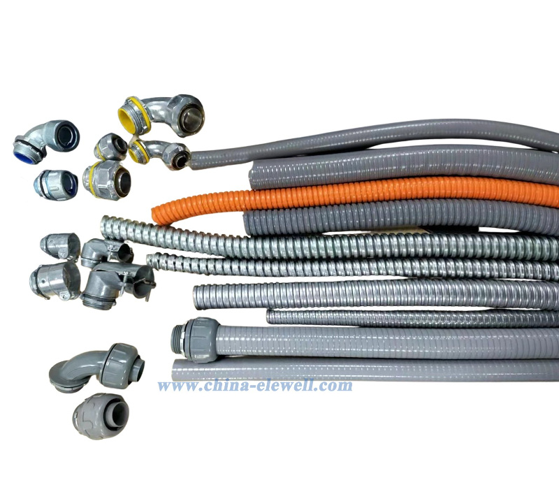 Zinc Die Cast 90 Degree Liquid Tight Flexible Conduit Connector Waterproof Angle Connector
