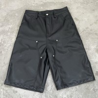 Quality Custom Summer Oversized Heavyweight Blank Pu Leather Shorts Manufacturer Trade for sale