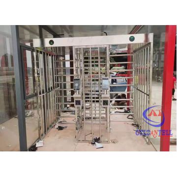 Quality Double Lane Full Height Turnstile Gate With RFID Card / Face Recognition For for sale
