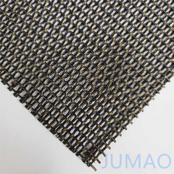 Quality 6x8 Architectural Mesh Balustrade Panels Golden Galvanized for sale