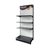 Quality Best Selling Factory customized color size supermarket rak gondola shelving grocery store shelf exhibit shelf for sale