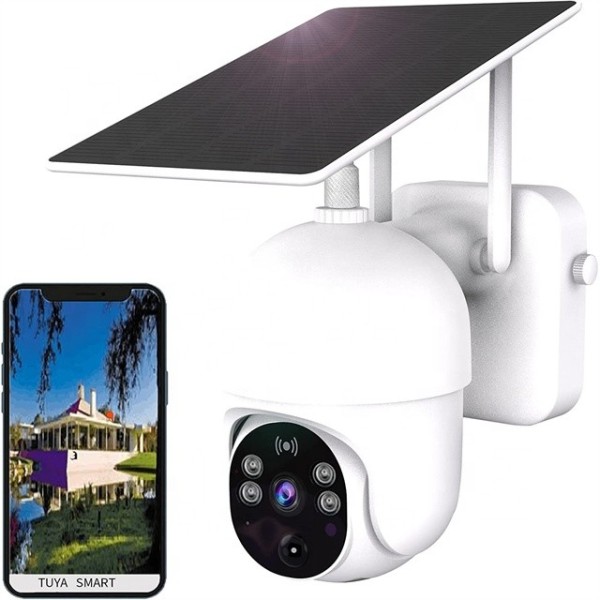 Quality AI PIR 4G Solar Ptz Camera 850nm IR Tuya Smart Camera Wide Angle for sale