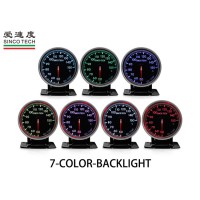 Quality 2.5 Inch 60mm Race Car Gauges LED Display 7 Color Backlight Alumimum Material for sale