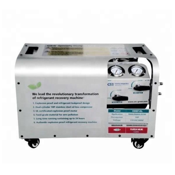 Quality 1HP Refrigerant Gas Recovery Recharge Machine R32 R290 Explosion Proof Recovery Unit ATEX Recovery Pump for sale