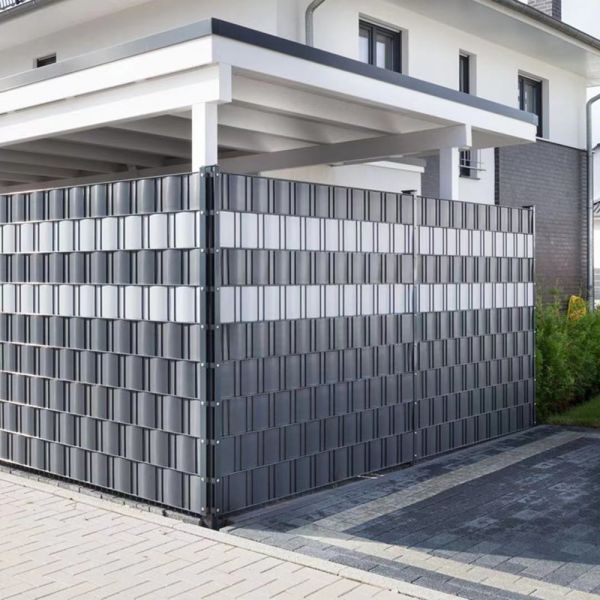 Quality UV Resistant PVC Strip Screen Fence with 19cm Width for Easy Installation in Garden and Balcony for sale