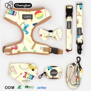 Quality Custom Pattern Designers Reversible Polyester Pet Harness Sets Personalized for sale