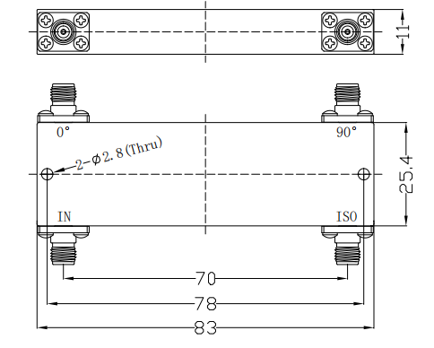 Quality 1-6GHz 90° Hybrid Coupler for RF Power Combining and Signal Isolation for sale