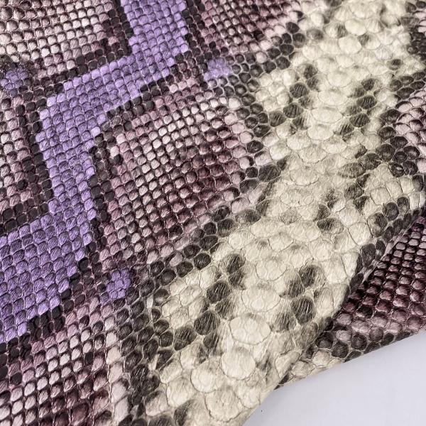 Quality Snake Pattern Handbag PU Leather Printed Imitation Cotton Velvet for sale