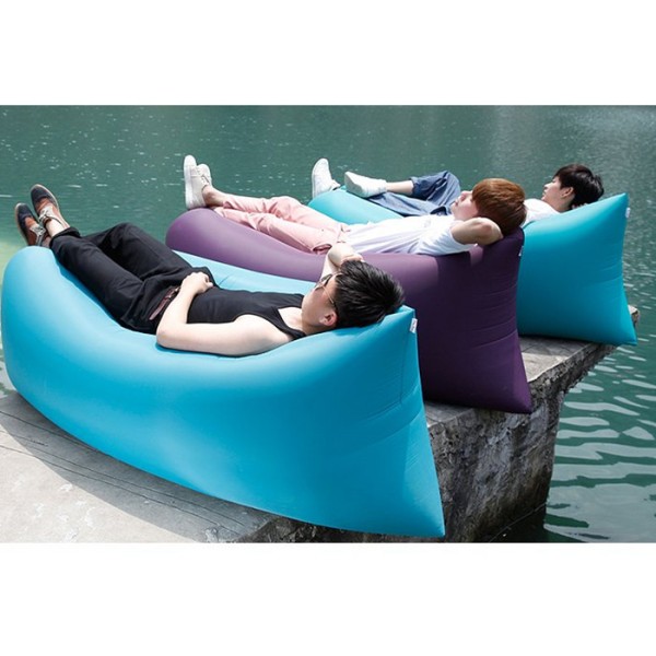Quality Outdoor Camping Inflatable Sleeping Bag Air Sofa Hangout  With Logo Printed for sale