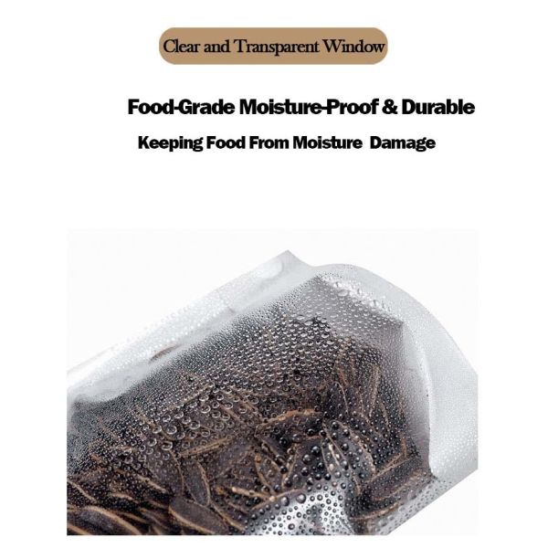 Quality Customizable White Kraft Paper Stand-up Pouches With Window For Food Packaging for sale