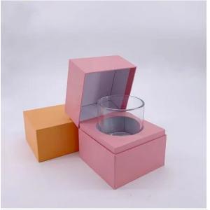 Quality Rigid Cardboard Candle Packaging Box Vanishing Pink Printing FSC for sale
