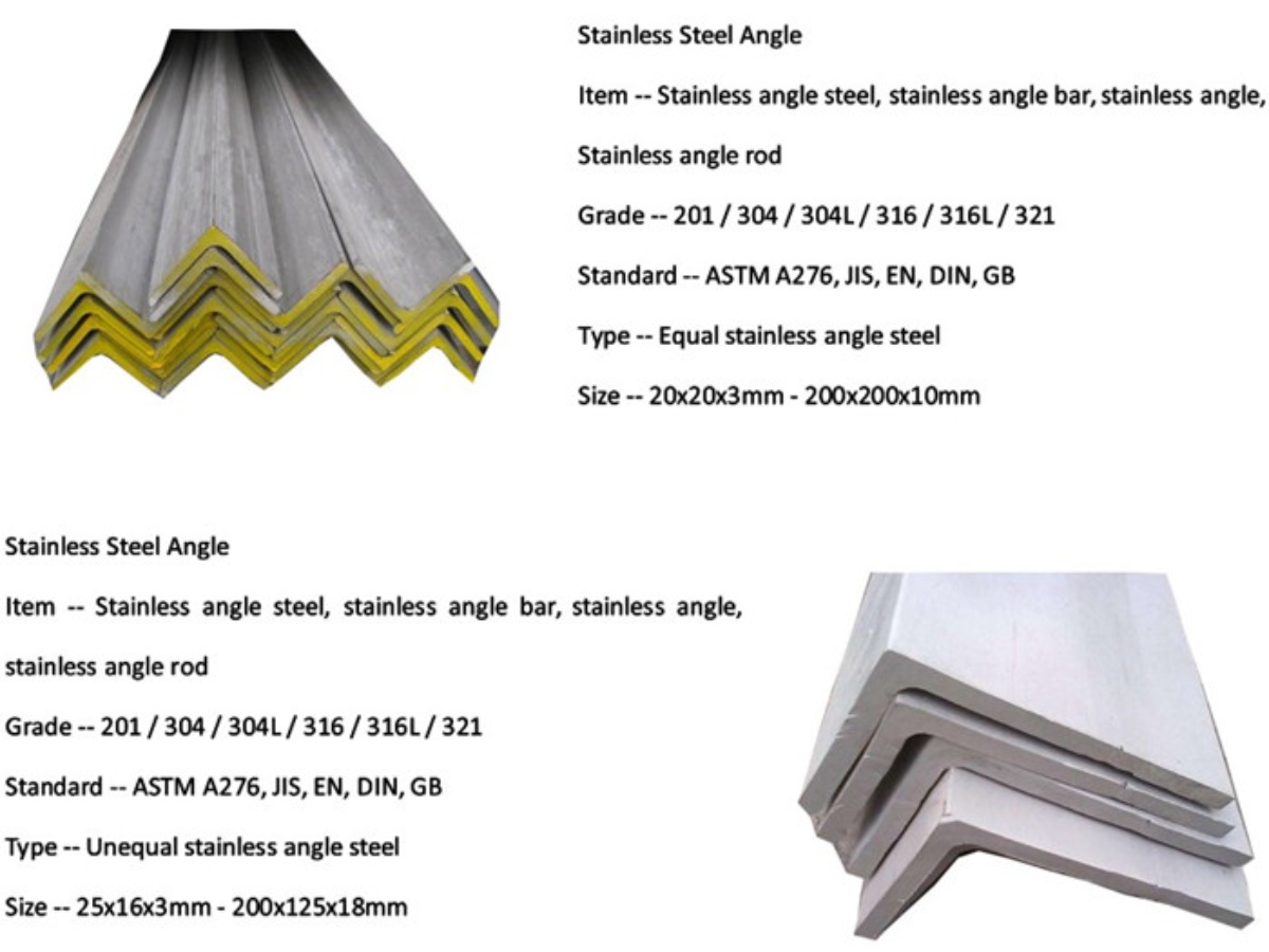 stainless steel angle bar