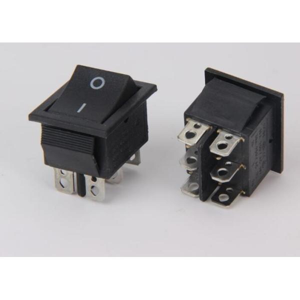 Quality Push Button 5 Pin Rocker Switch , 15A Black Rocker Switch ON ON / ON OFF for sale