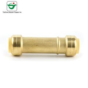 Quality 1/2 Inch CW617N CW614N Material Brass Slip Coupling Push Fit Fitting for sale