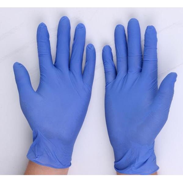 Quality Medical Disposable Blue Powder Free Medium Latex Examination Nitrile Gloves for sale