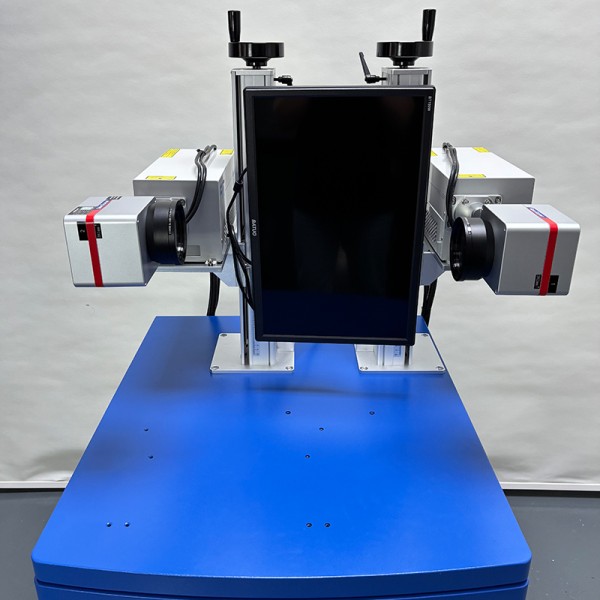Quality Double-head Laser Marking Machine with Double Efficiency and Synchronous for sale