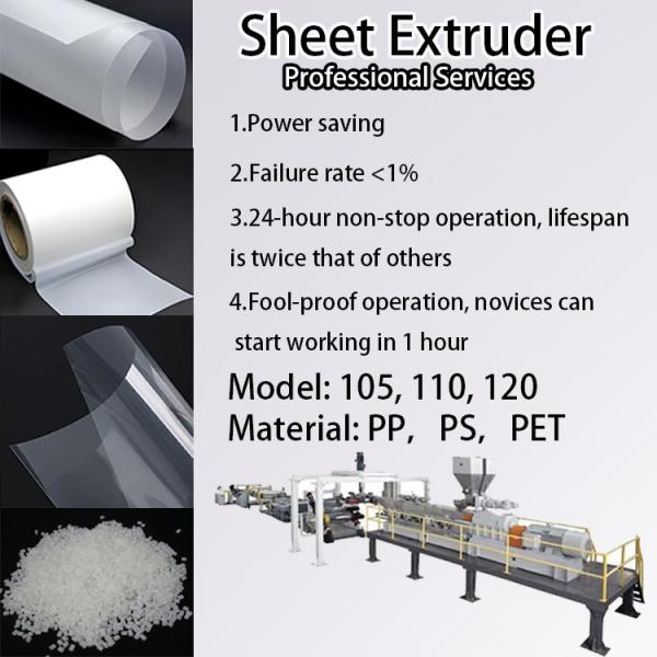 Quality PP PS Sheet Extruder Machine for Plastic Sheet Production for sale