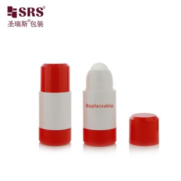 Quality Replaceable Customization Empty Skincare Deodorant Gel Solid Color Roller Bottle for sale