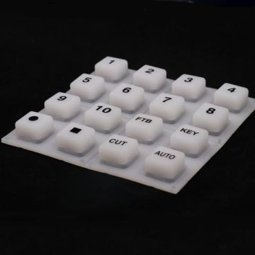 Quality Translucent 4x4 POS Terminal Custom Silicone Rubber Keypads for sale