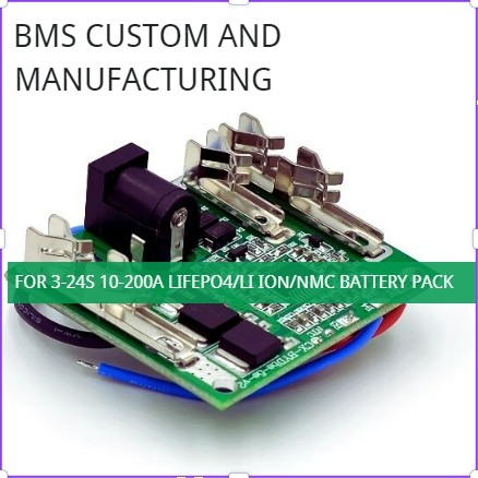 Quality KLS 10-200A Customized 3-24S Battery BMS Board for NMC/Lifepo4/Sodion-ion Pack with Active Balancing and 2oz Copper Thickness for sale