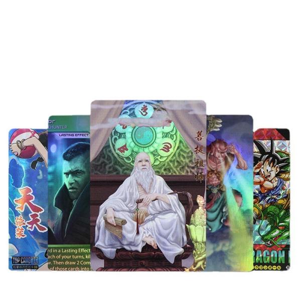 Quality Custom Glow Festival Cartoon Yugioh Playing Game Card Printing 3D Lenticular for sale