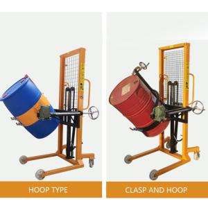 Quality 800mm Stacker 520kg Hydraulic Drum Lifter Transporter Device for sale