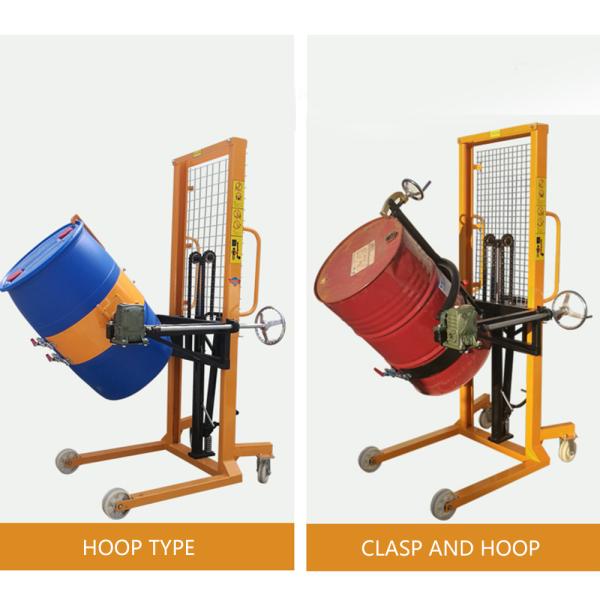 Quality 800mm Stacker 520kg Hydraulic Drum Lifter Transporter Device for sale