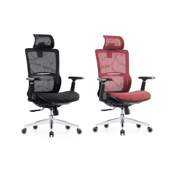 Quality Lumbar Support Full Mesh Luxury Mesh With Headrest Adjustable Fabric Comfort Office Ergonomic Chair for sale