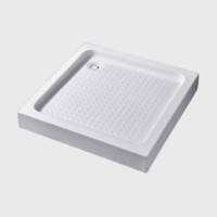 Quality Custom Square White Acrylic 1200 X 700 Shower Tray Pans Anti Slip Cracking for sale
