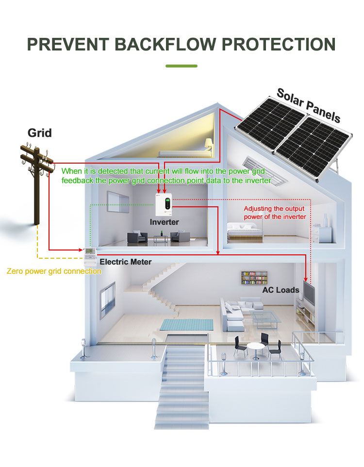 inverter hybrid 48v prevent backflow protection