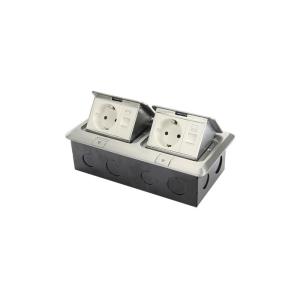 Quality Double Twin Slow Pop Up Floor Outlet With International Standard Sockets for sale
