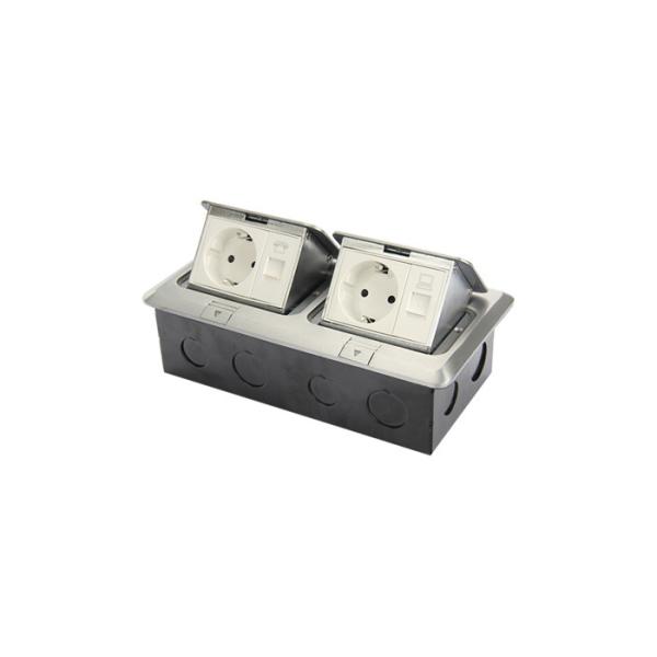 Quality Double Twin Slow Pop Up Floor Outlet  With International Standard Sockets for sale