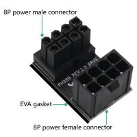 Quality ATX 8Pin Female To 8pin Male 180 Degree Angled Adapter For Desktops Graphics for sale